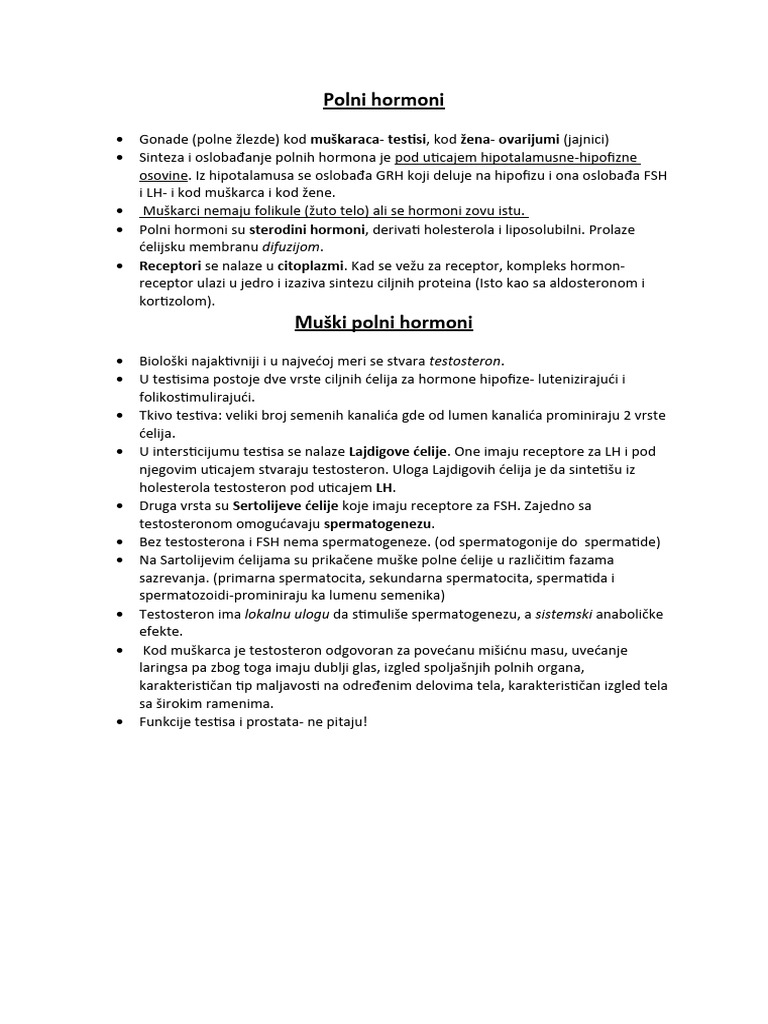 Polni Hormoni | PDF