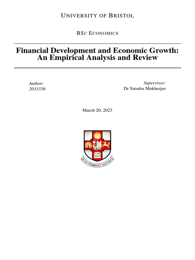 Dissertation | Download Free PDF | Ordinary Least Squares | Economic Growth