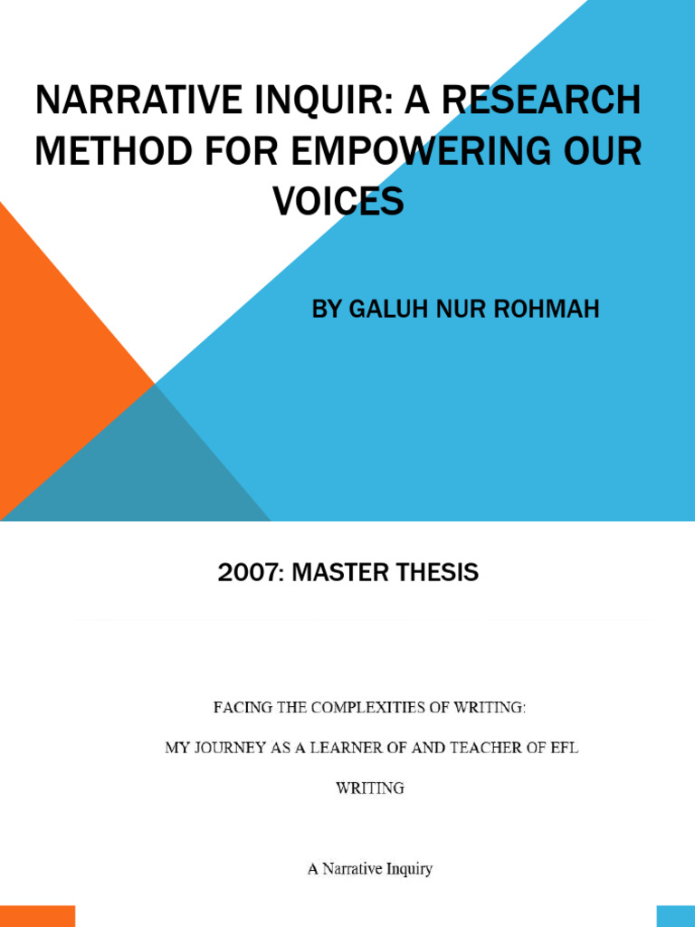Understanding Narrative Inquiry in Research | PDF | English As A Second ...
