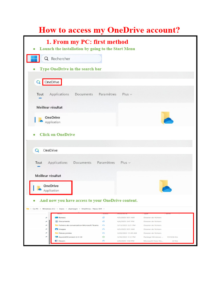 How To Access My OneDrive Account | PDF | Career & Growth | Business