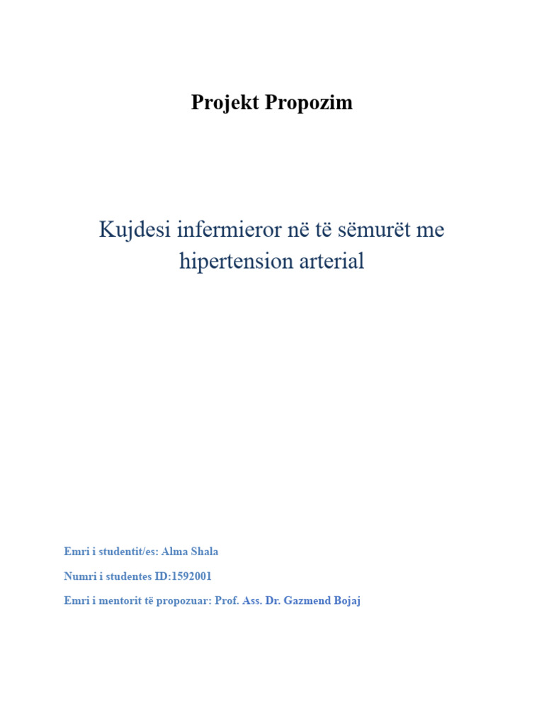 Projekt Propozim Per Teme Diplome ALMA | PDF