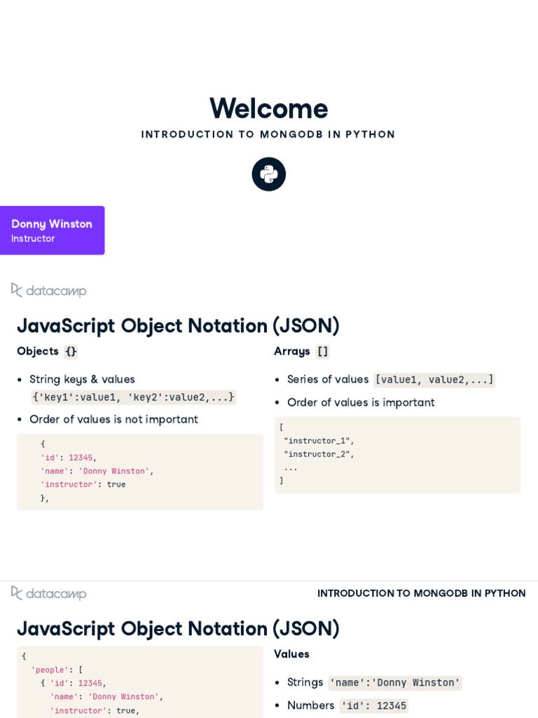 MongoDB Chapter1 | Download Free PDF | Json | Databases