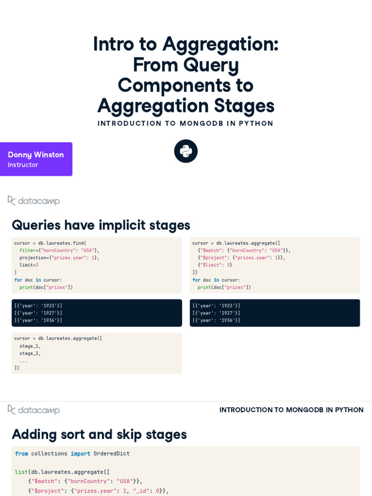 MongoDB Chapter4 | PDF | Computer Programming | Computing MongoDB Chapter4 | PDF | Computer Programming | Computing