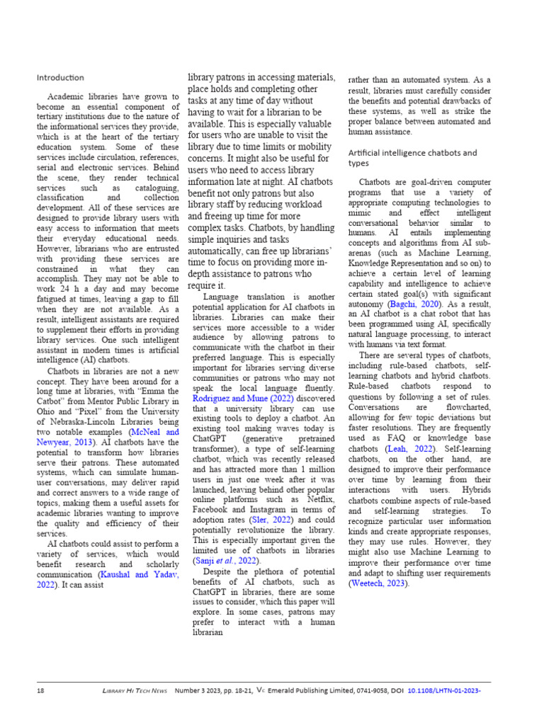 Chatgpt | PDF | Libraries | Artificial Intelligence