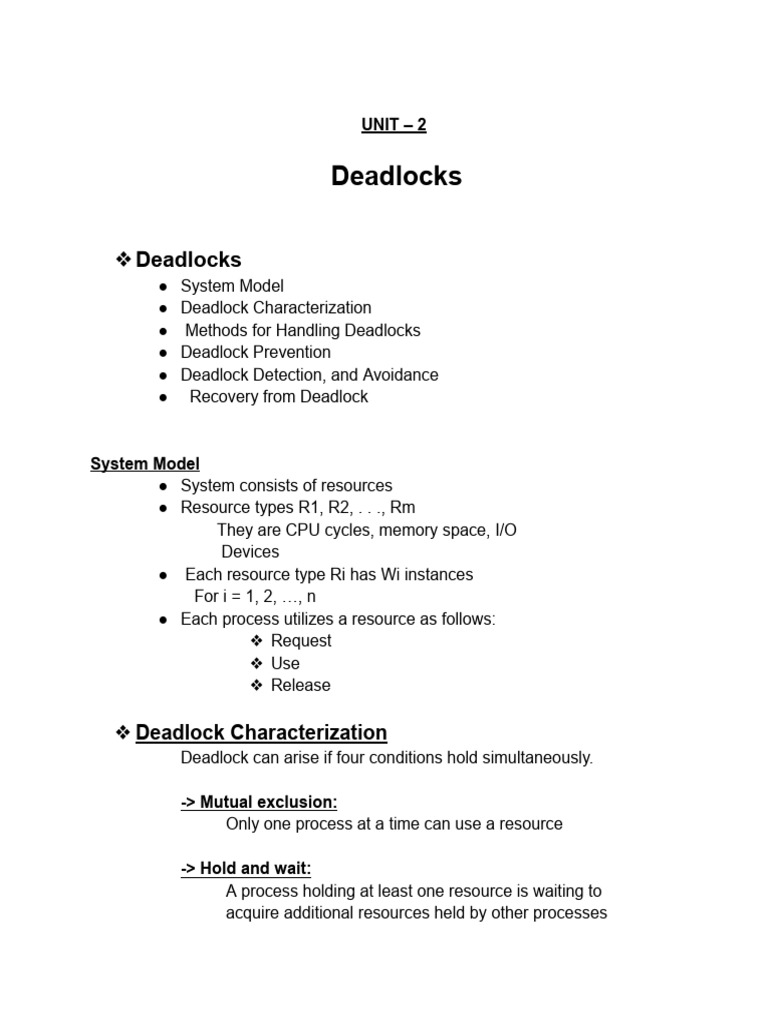 Deadlock | PDF | Concurrent Computing | Computer Science Deadlock | PDF | Concurrent Computing | Computer Science