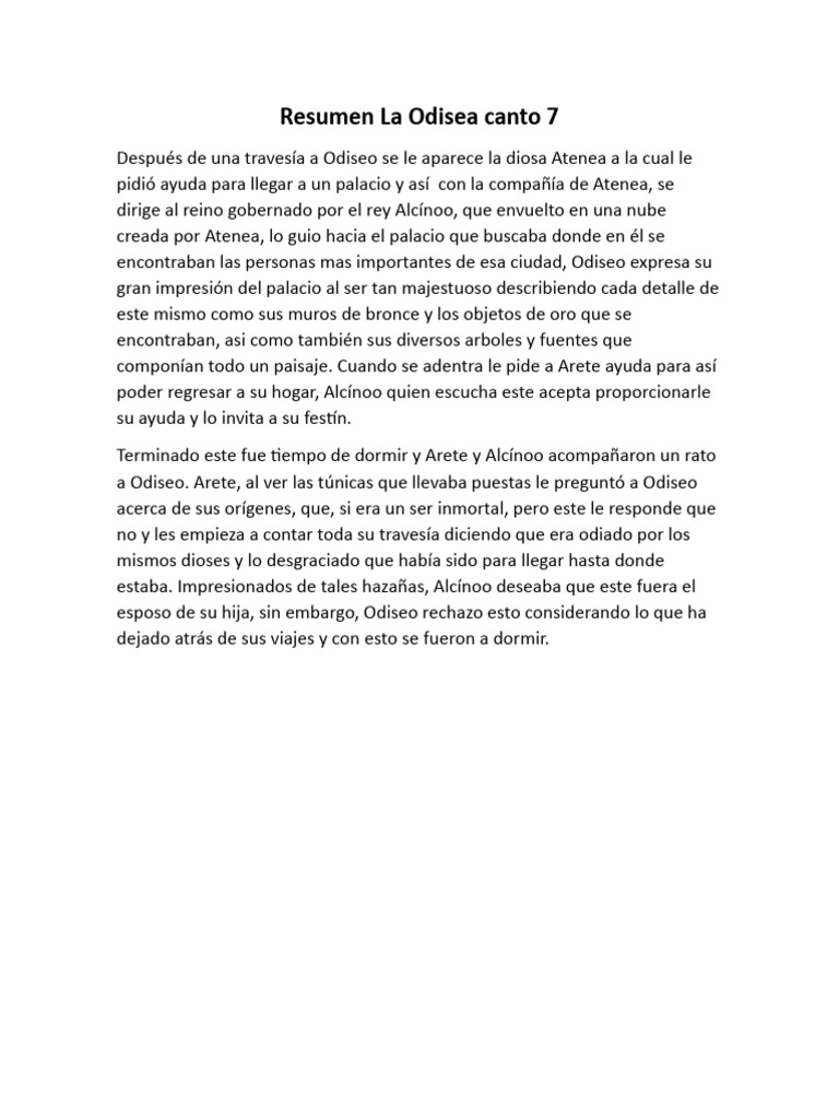 Resumen Odisea Cap 7 | PDF