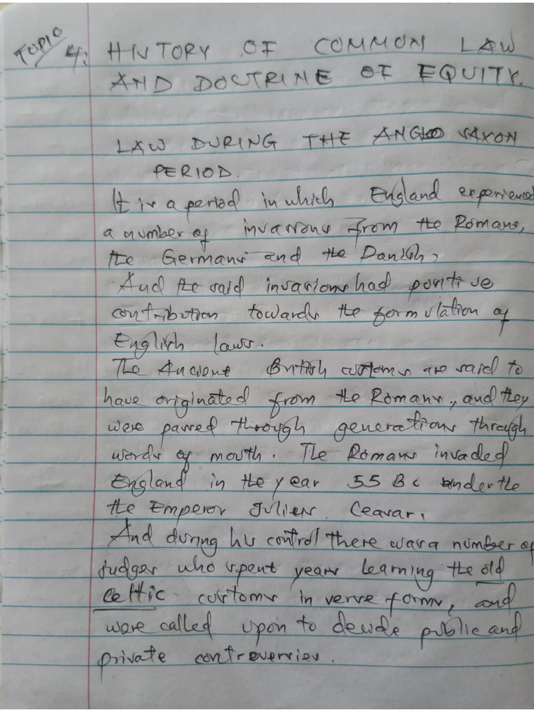 History Of Common Law Pdf