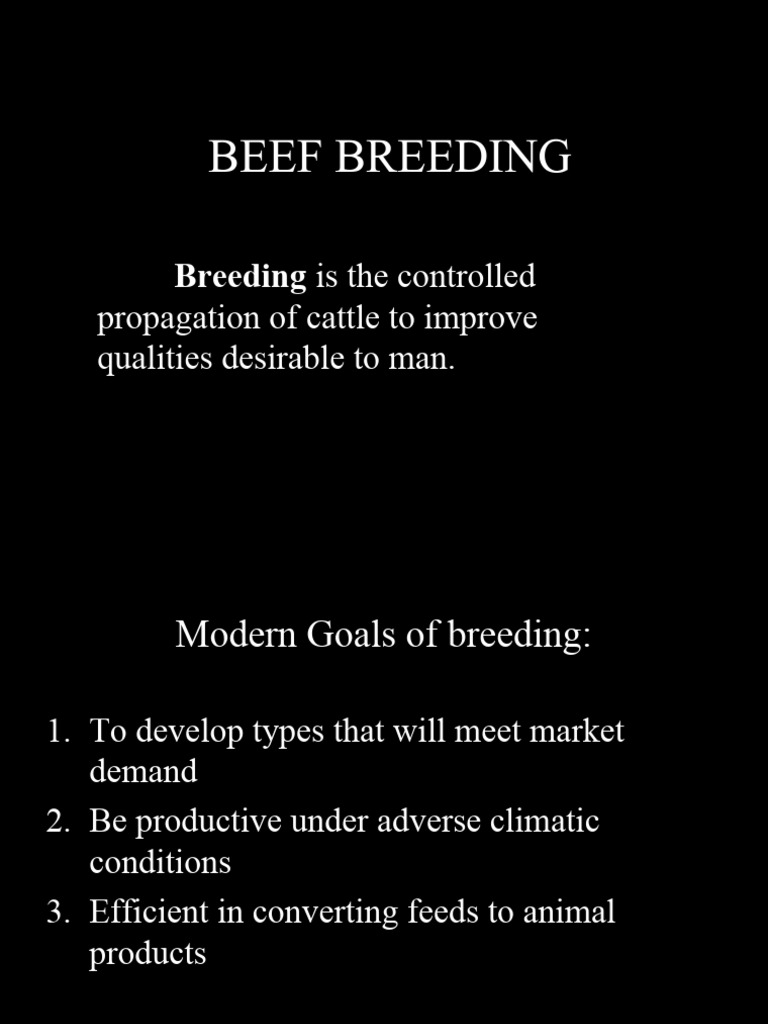 15.1 Beef Breeding | PDF | Nutrients | Inbreeding