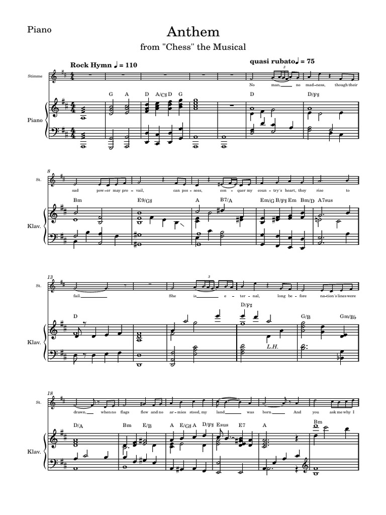 Anthem Piano | PDF