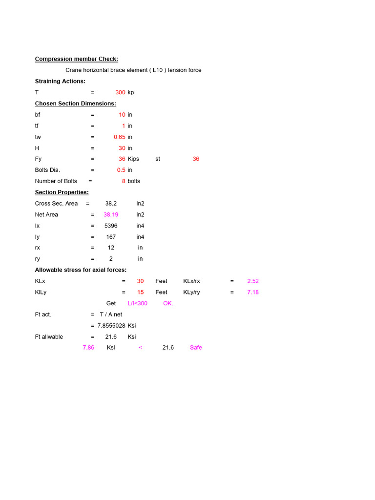 Tension Angle AISC | PDF | Mechanical Engineering | Mechanics