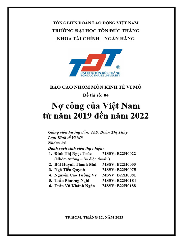 BÀI THUYẾT TRÌNH 20% MÔN KT VĨ MÔ - N4 - T4 - CA 4 | PDF