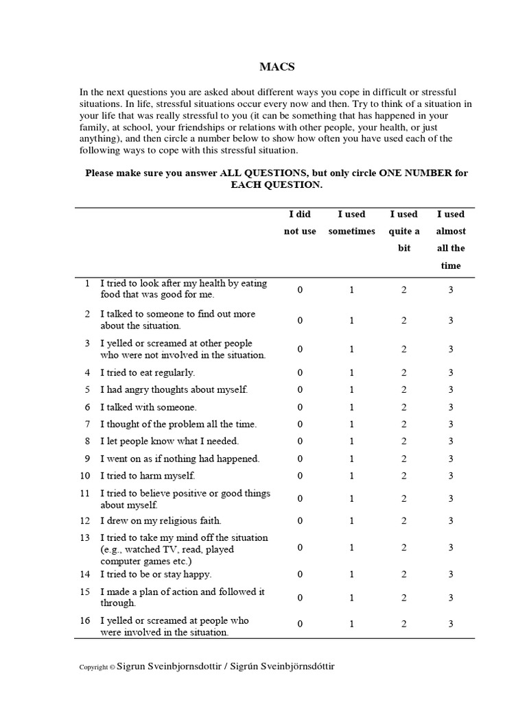 MACS English 34 Item Version | PDF | Thought | Social Psychology
