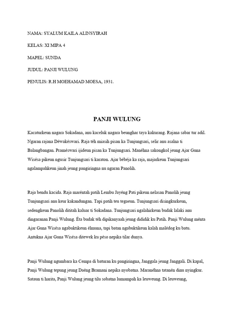 WAWACAN-bahasa Sunda | PDF