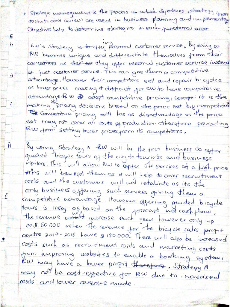 Rolling Wheels Business A Level Essay | PDF