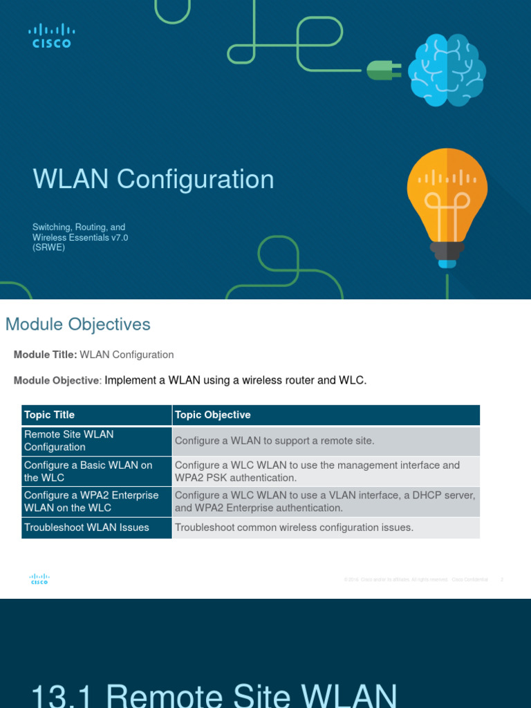 WLAN Configuration for Client Connectivity | PDF | Wireless Lan | Computer Network