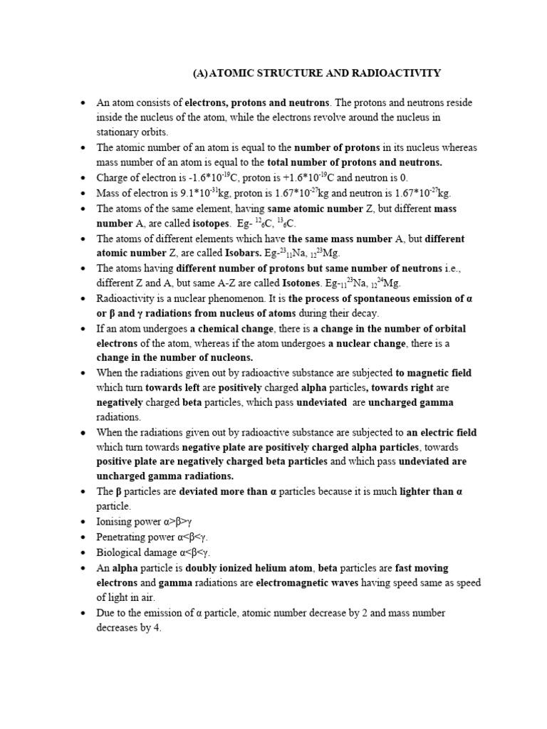 Radioactivity Notes | PDF | Nuclear Fission | Neutron