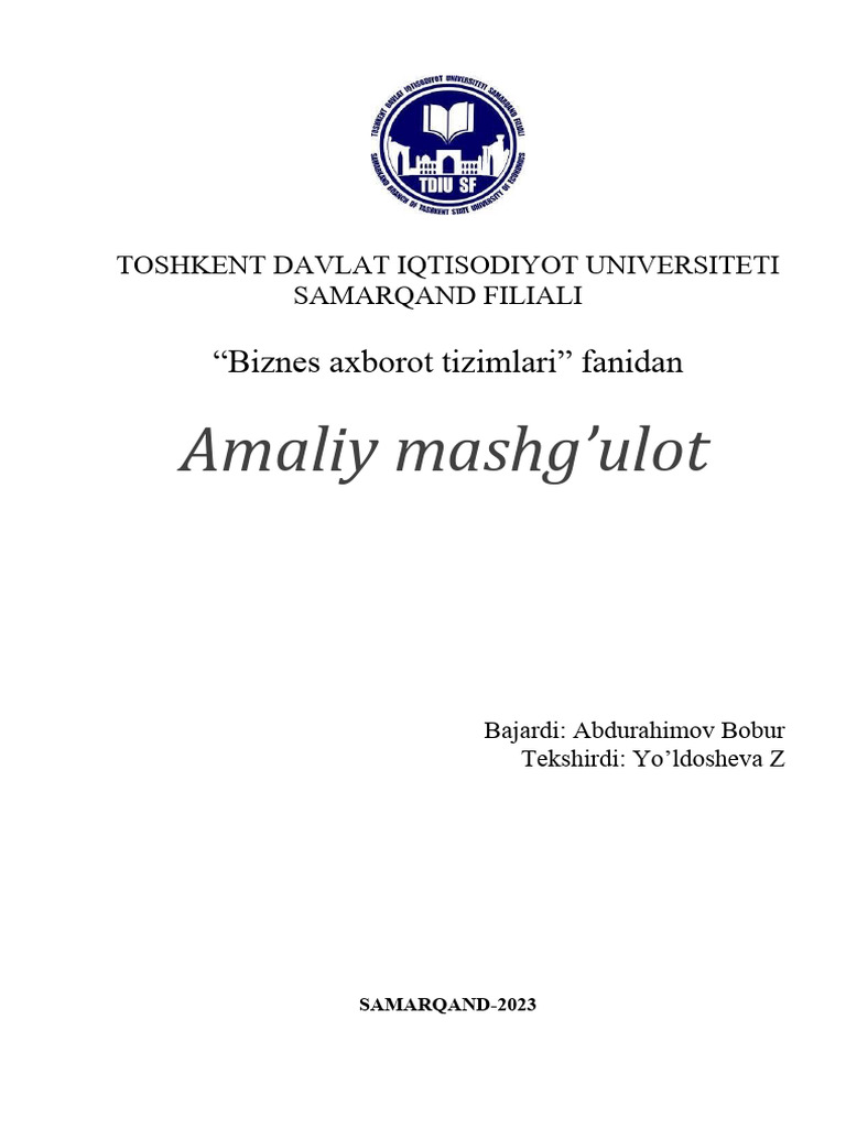 8-amaliyot (2) | PDF