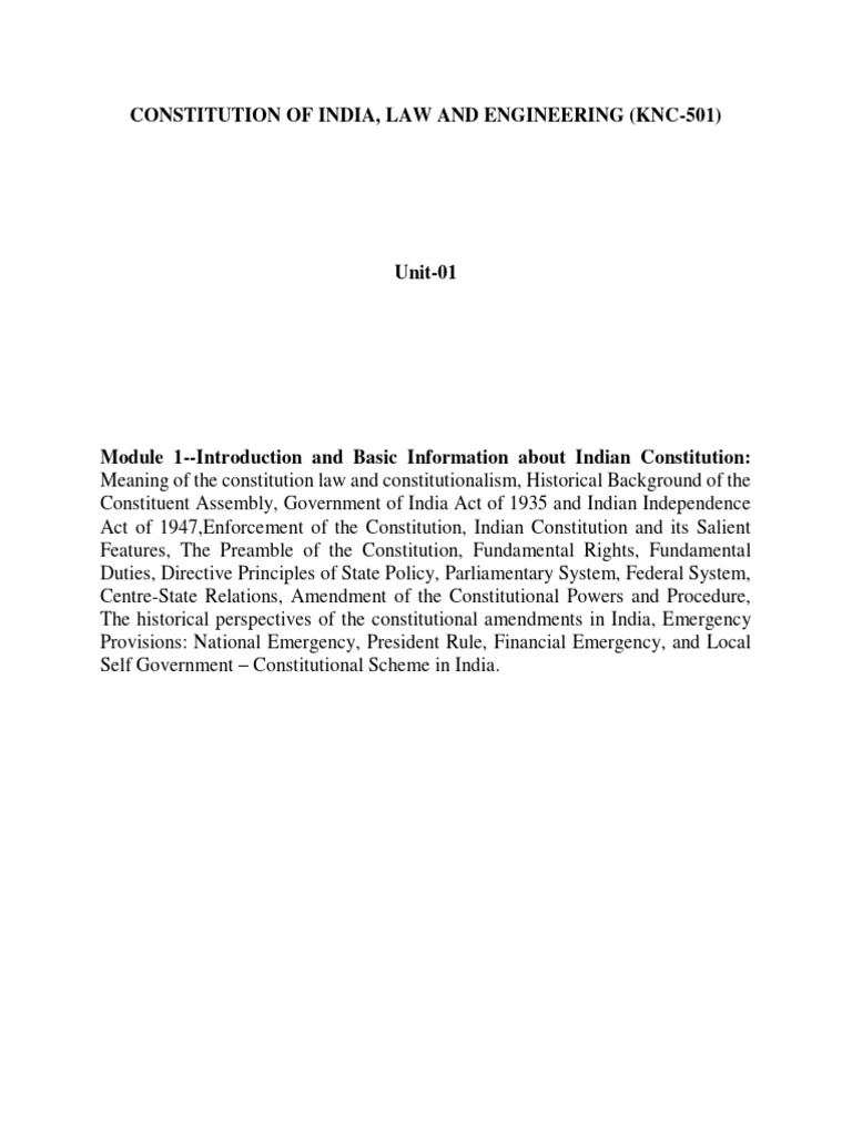 Unit-01 COI | PDF | Partition Of India | British Raj