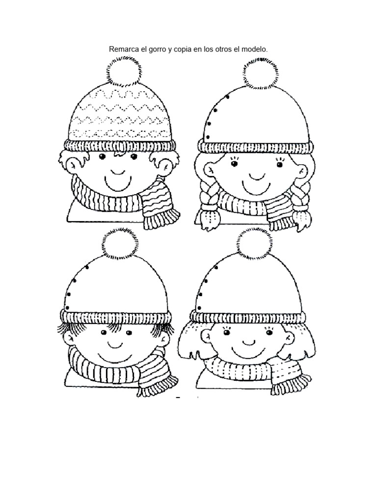 Actividades de Dibujo y Remarcado de Invierno | PDF