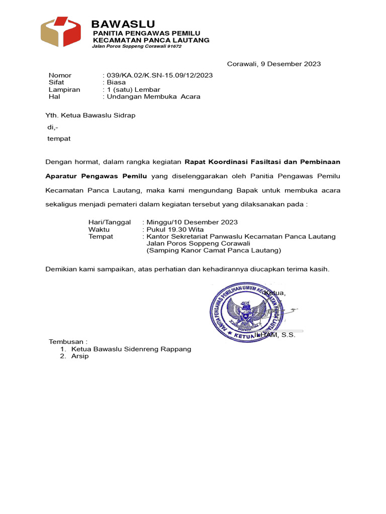 Undangan Membuka Acara | PDF