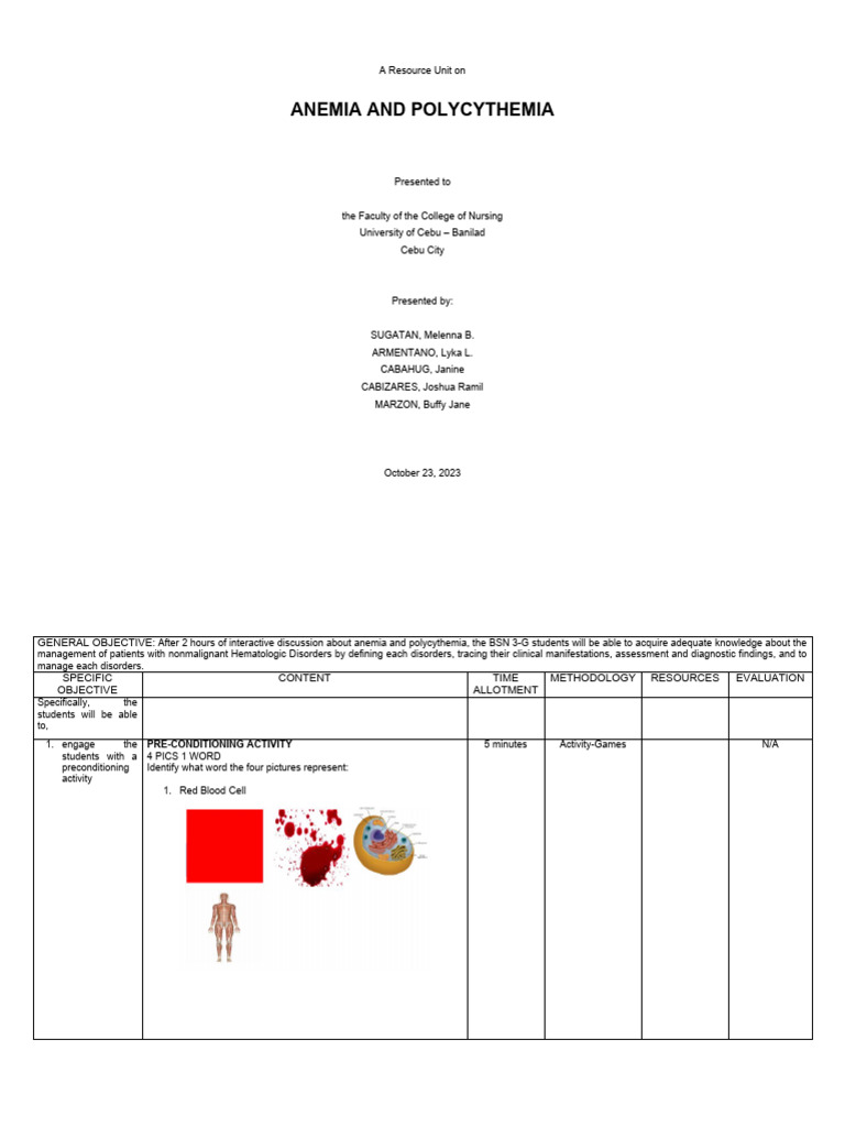 Anemia Polycythemia Ru 1 | PDF | Anemia | Clinical Medicine