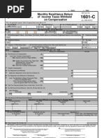 Bir Form 1601-C | PDF | Withholding Tax | Taxes