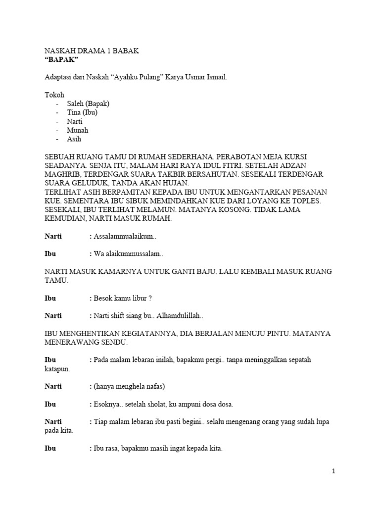 Naskah Drama - Bapak | PDF