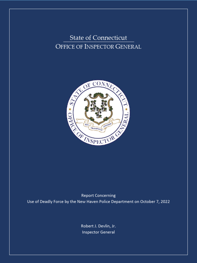 Office of the Inspector General Re: NHPD Officer Curry Deadly Force ...