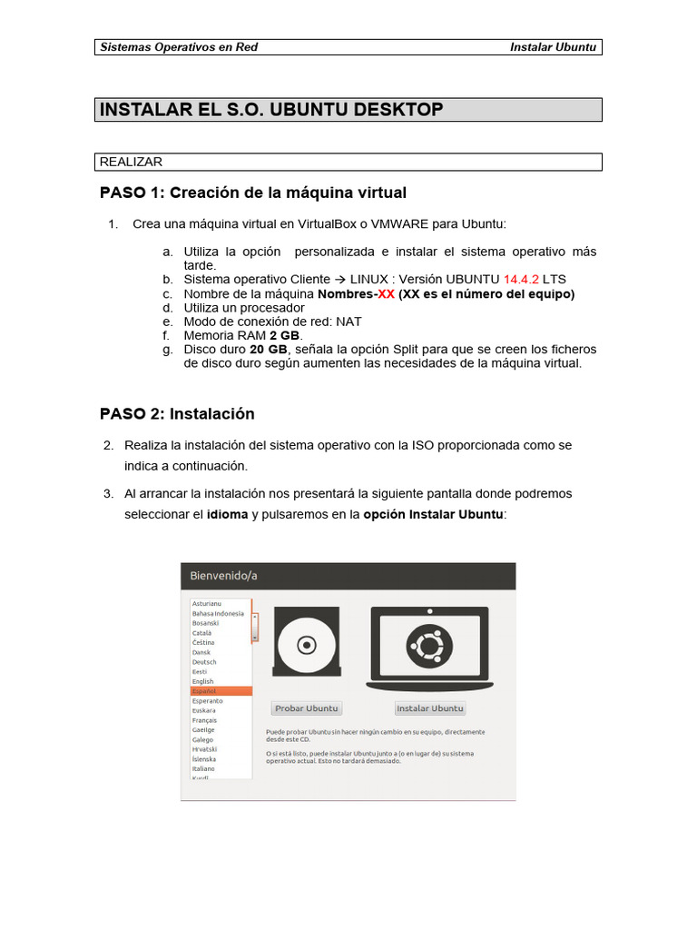 1-Instalación de Ubuntu 14.04.02-Desktop | PDF | Sistema operativo ...