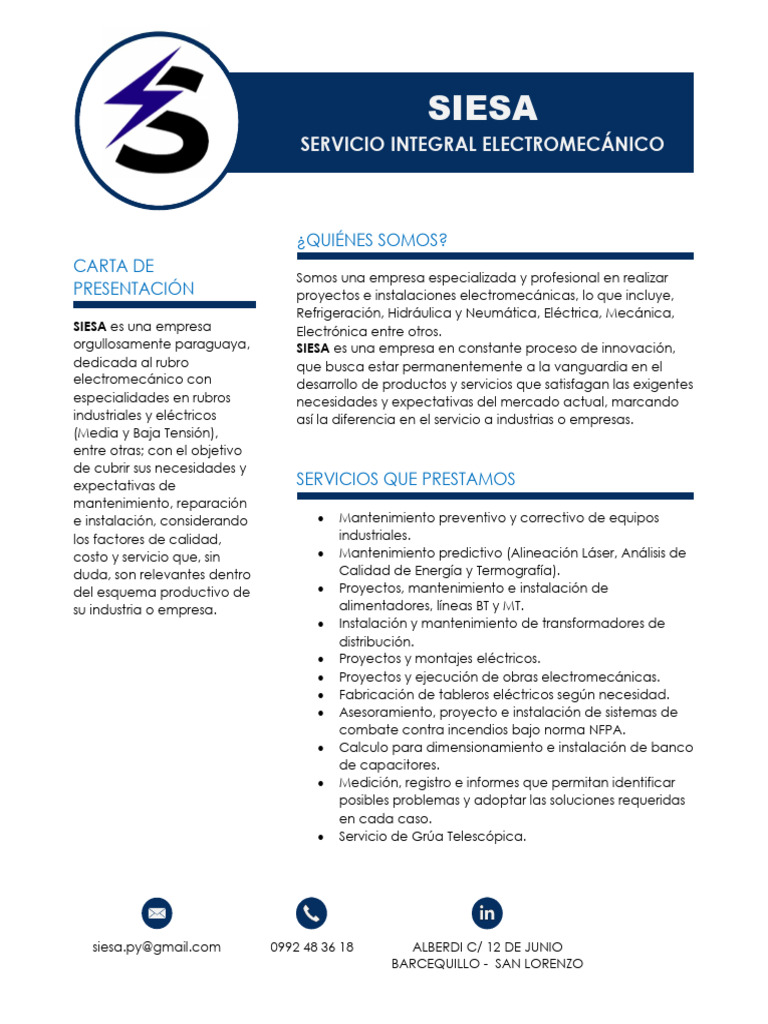 Carta de Presentacion Siesa | PDF | Business | Ingenieria Eléctrica