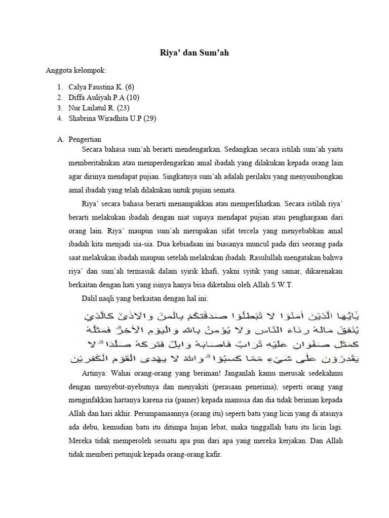 Riya Sumah | PDF | Agama & Spiritualitas