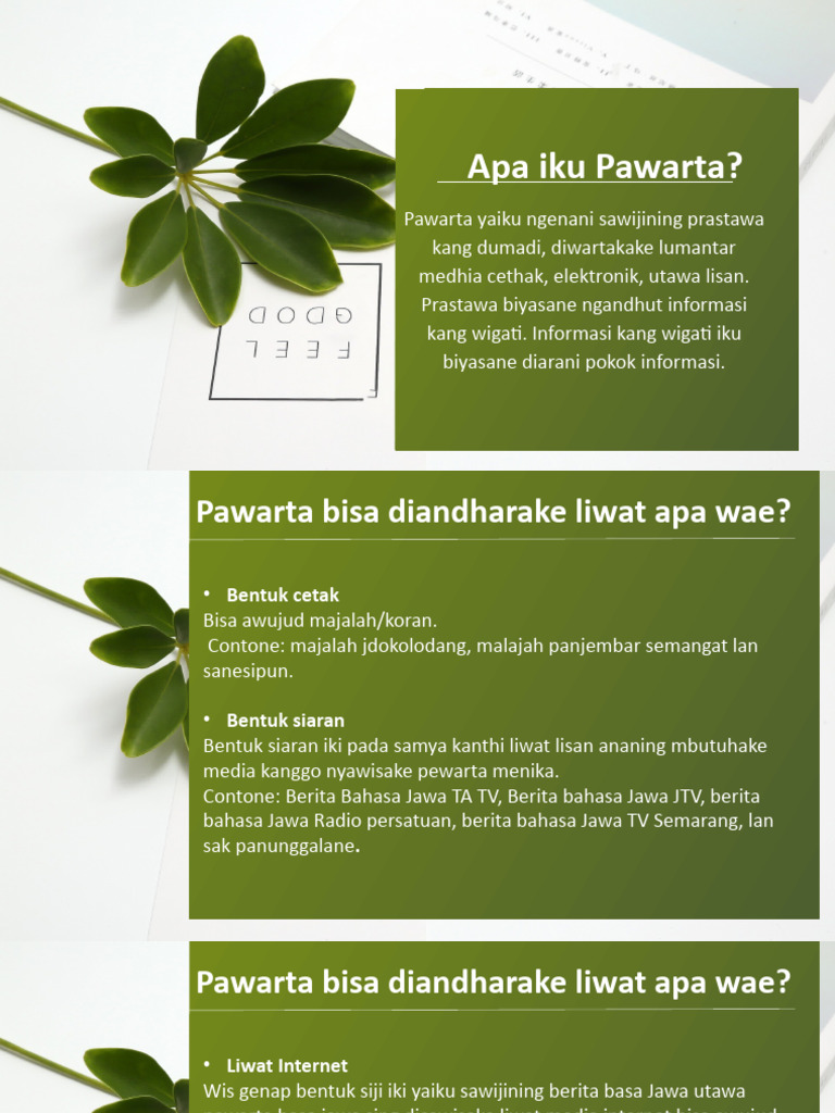 Pengertian dan Syarat Pawarta | PDF