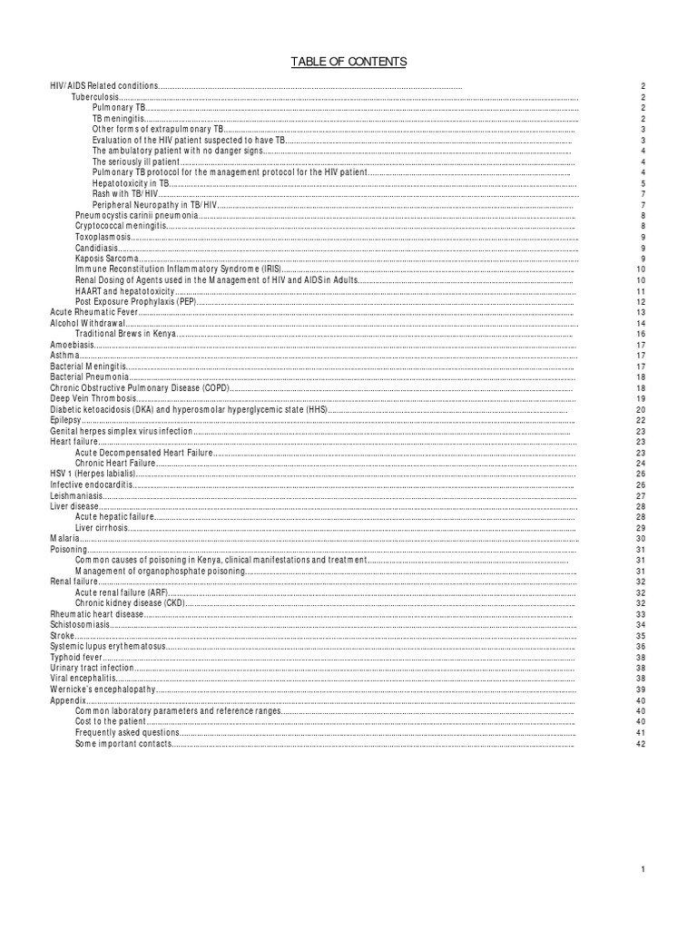 MTRH Medicine Guidelines | PDF | Tuberculosis | Management Of Hiv/Aids