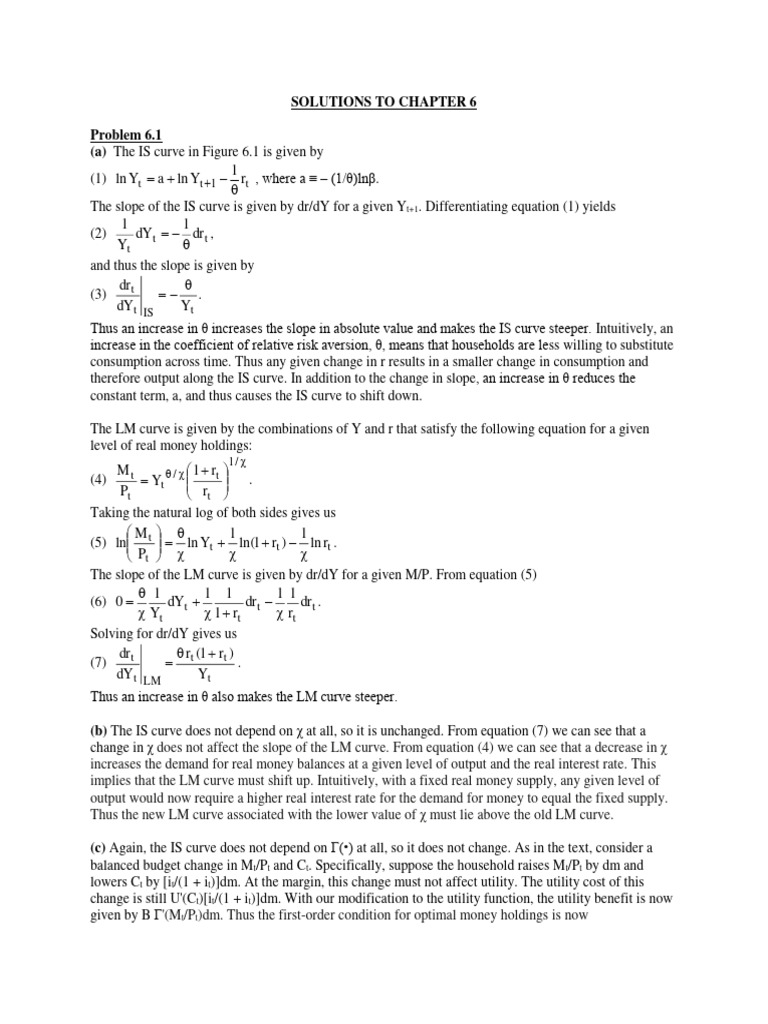 Romer 5e Solutions Manual 06 | PDF | Inflation | Interest