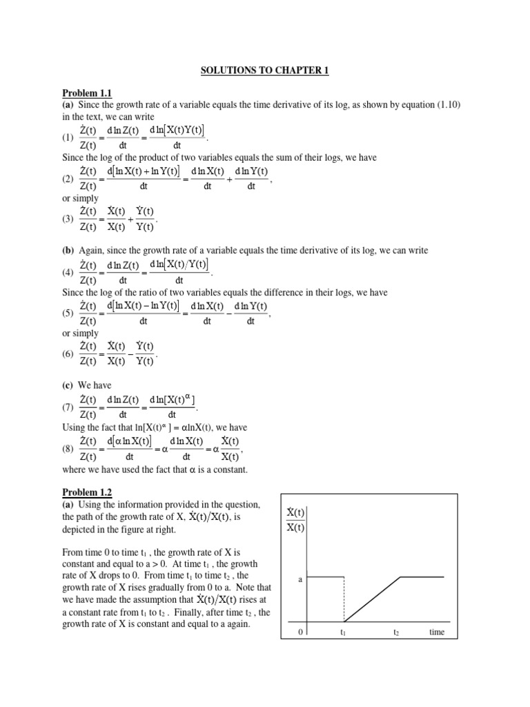 Romer 5e Solutions Manual 01 | PDF | Output (Economics) | Labour Economics