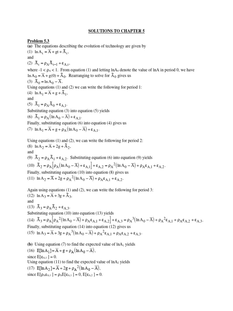 Romer 5e Solutions Manual 05 | PDF | Utility | Equations