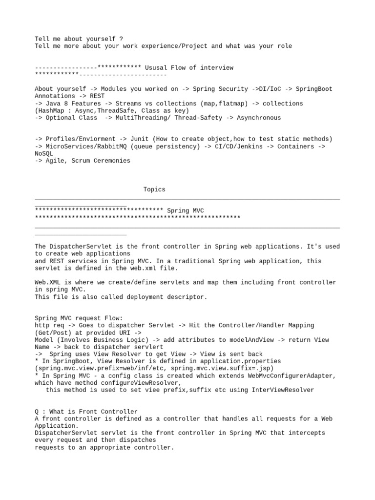 Rohitinterviewguide Javadeveloper Pdf Representational State Transfer Method 