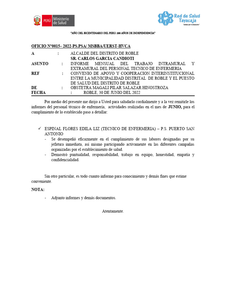 OFICIO-municipio Convenio | PDF