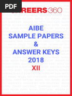 Aibe Question Paper 15 Set A Answer Key | PDF