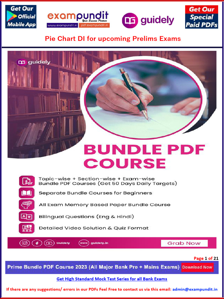 Pie Chart DI for Bank Prelims Exams | PDF | Satellite