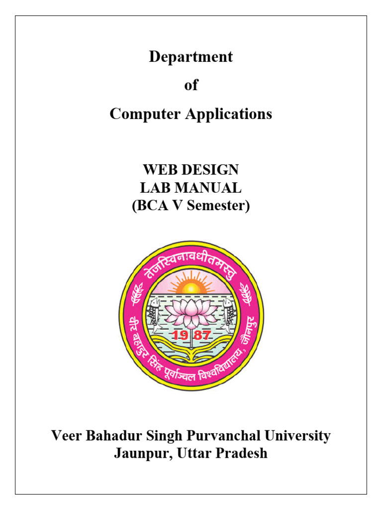 Web Design Lab Manual for BCA V Semester | PDF | World Wide Web ...