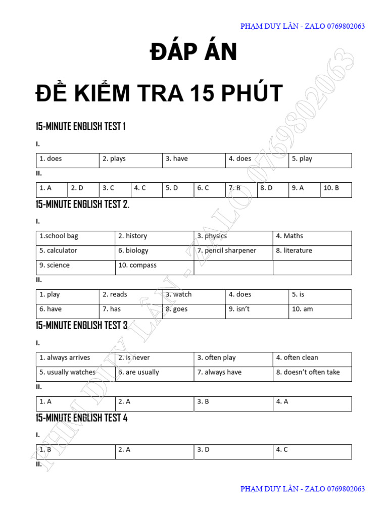 GC6 Key Test 15 | PDF