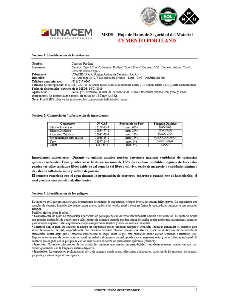 Certificado de Calidad de Materiales | PDF | Cemento | Quemar