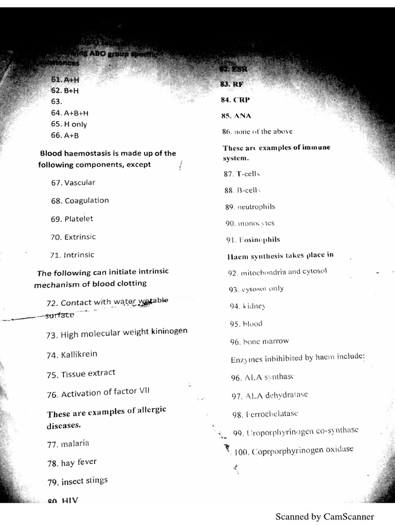 1st Pio Past Questions | PDF