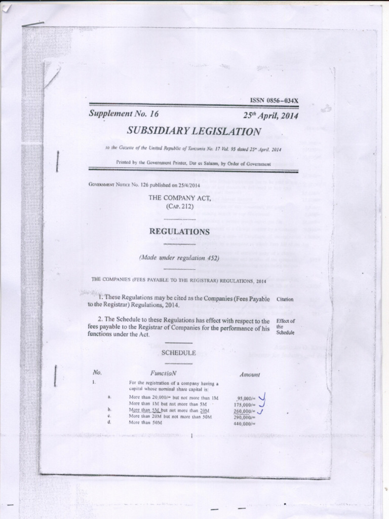 Fees Regulations - 1 | PDF
