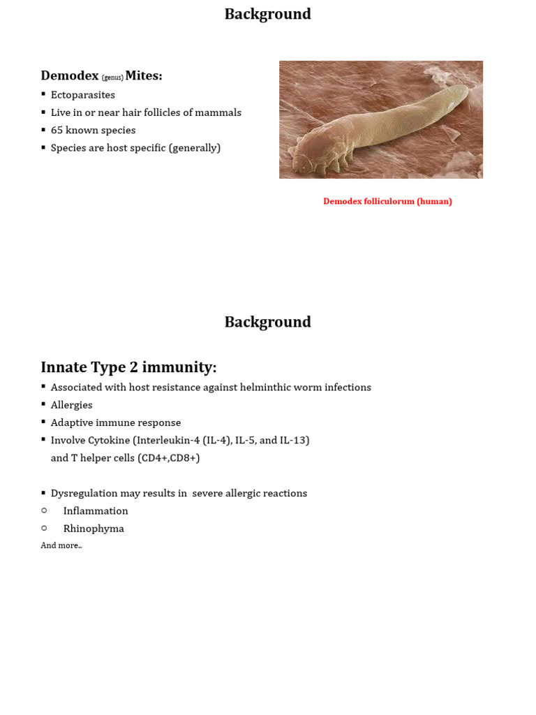 Presentation On Demodex Mites Pdf