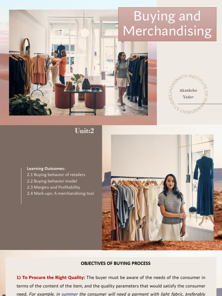 Buying and Merchandising | PDF | Retail | Procurement