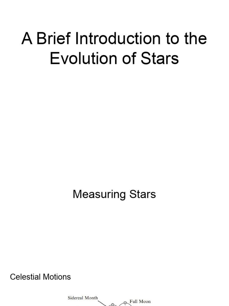 A Brief Introduction To The Evolution of Stars | PDF