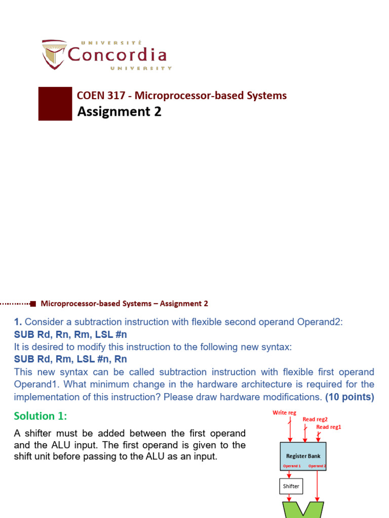 Coen317 Assignment 2 Solution | PDF | Central Processing Unit | Computer Science
