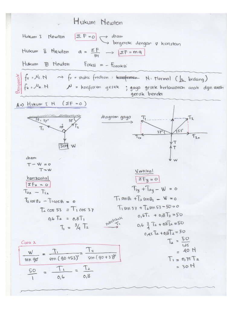 mATERI hUKUM nEWTON | PDF